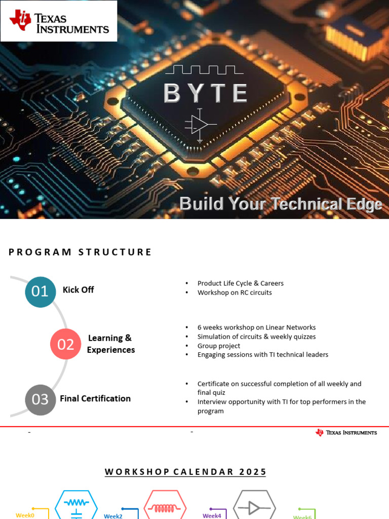TI BYTE Mentorship Program 2025 | PDF | Electrical Network | Electrical ...