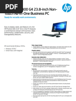 HP ProStudio 4 All-In-One G1i 23.8 Inch Desktop AI PC - Datasheet | PDF | Usb | Windows 10