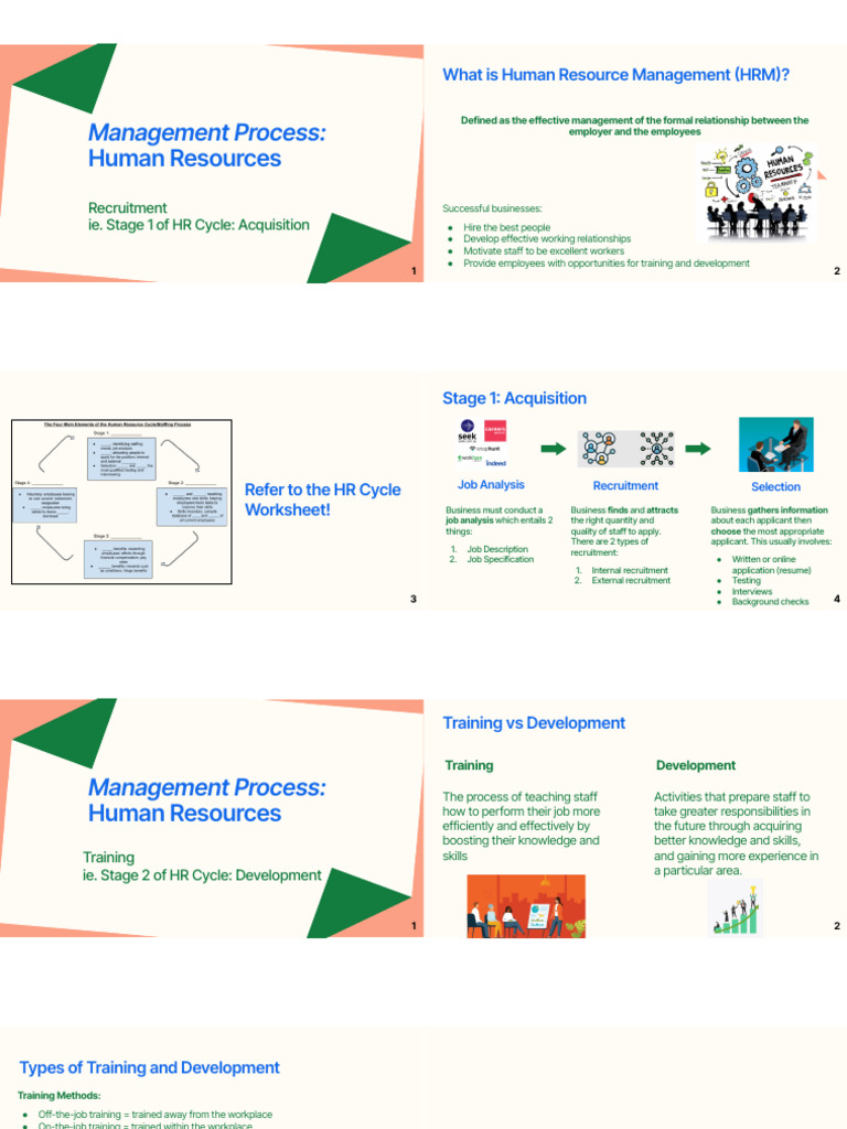 Management Process: Human Resource Slides | PDF | Recruitment | Employment