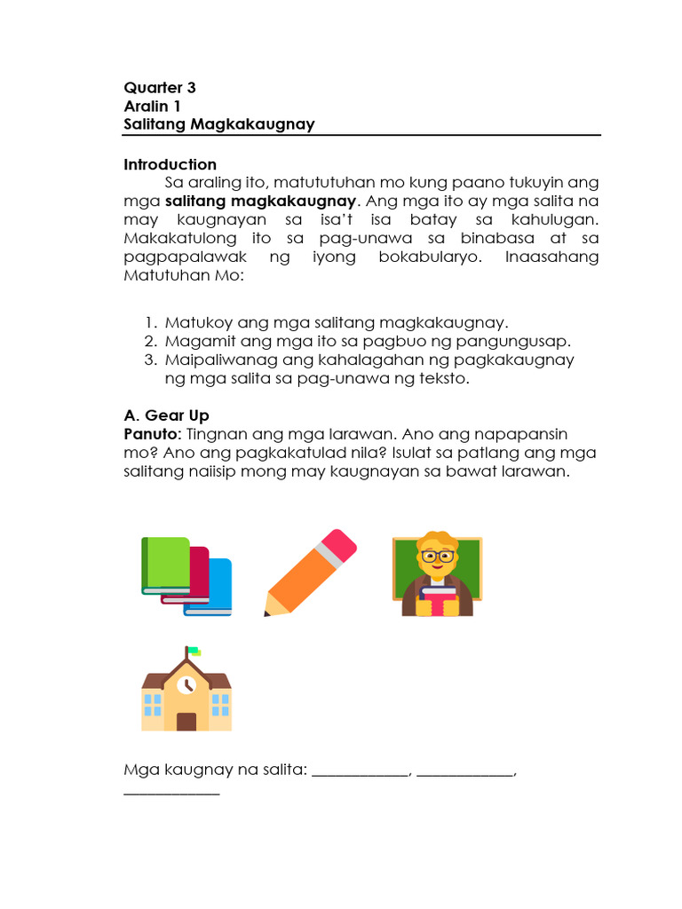 LM Filipino - Grade 6 | PDF