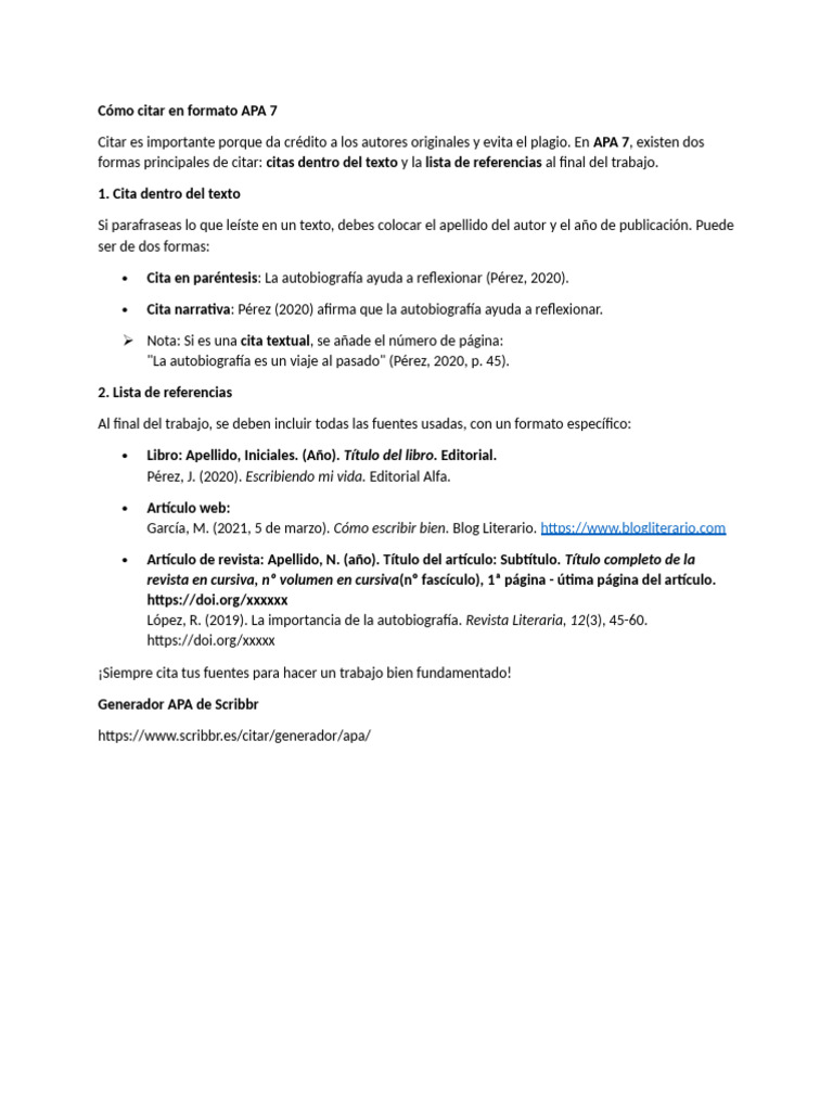 Cómo Citar en Formato APA 7 | PDF