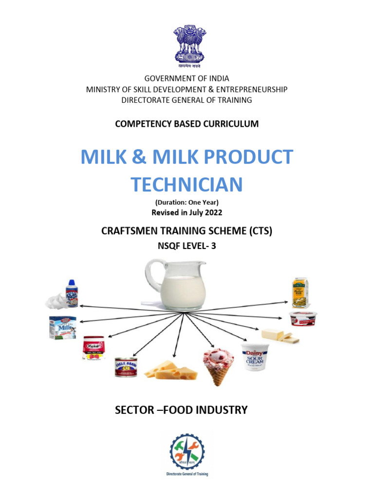 Milk - Milk Product Technician - CTS2.0 - NSQF-3 | PDF | Cheese | Milk
