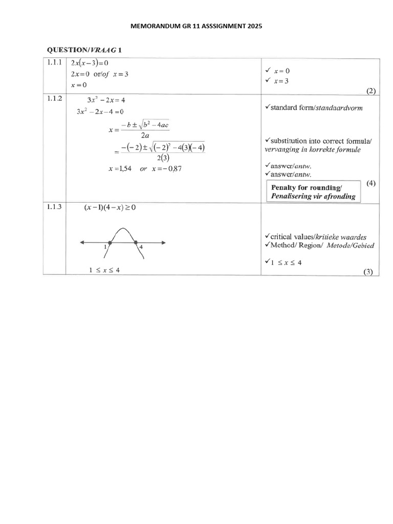 GR 11 Assignment Memo 2025 | PDF