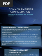 Common Base Configuration | PDF | Amplifier | Bipolar Junction Transistor