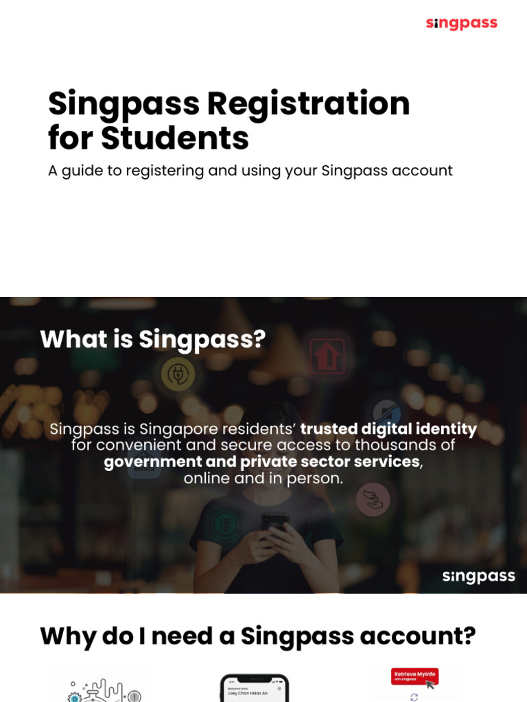 Singpass_Registration_Guide_Students | PDF | Mobile App | Authentication