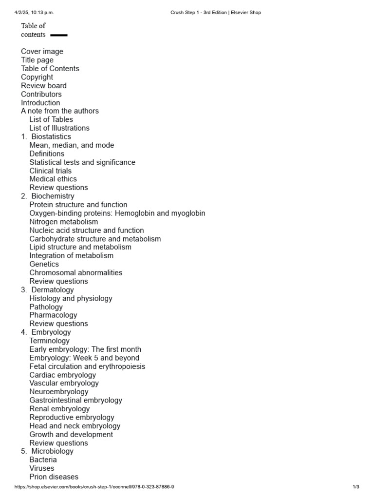 Crush Step 1 - 3rd Edition _ Elsevier Shop | PDF | Pathology | Immune ...