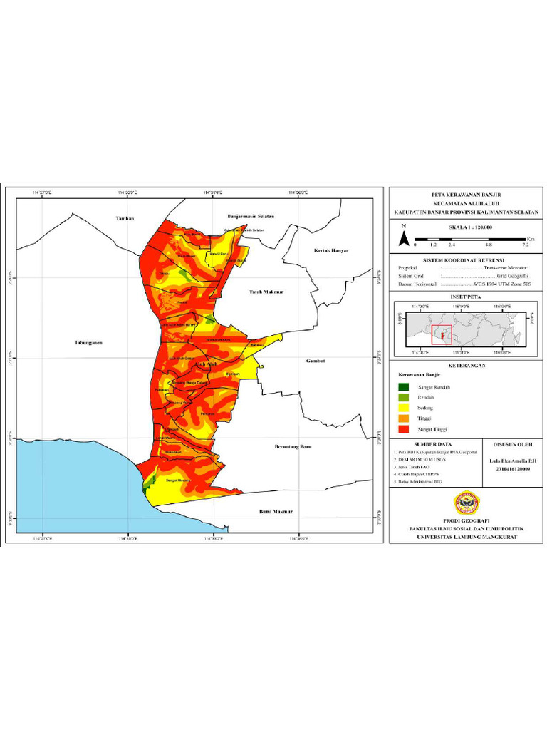 Peta Kerawanan Bencana Banjir Aluh-Aluh | PDF