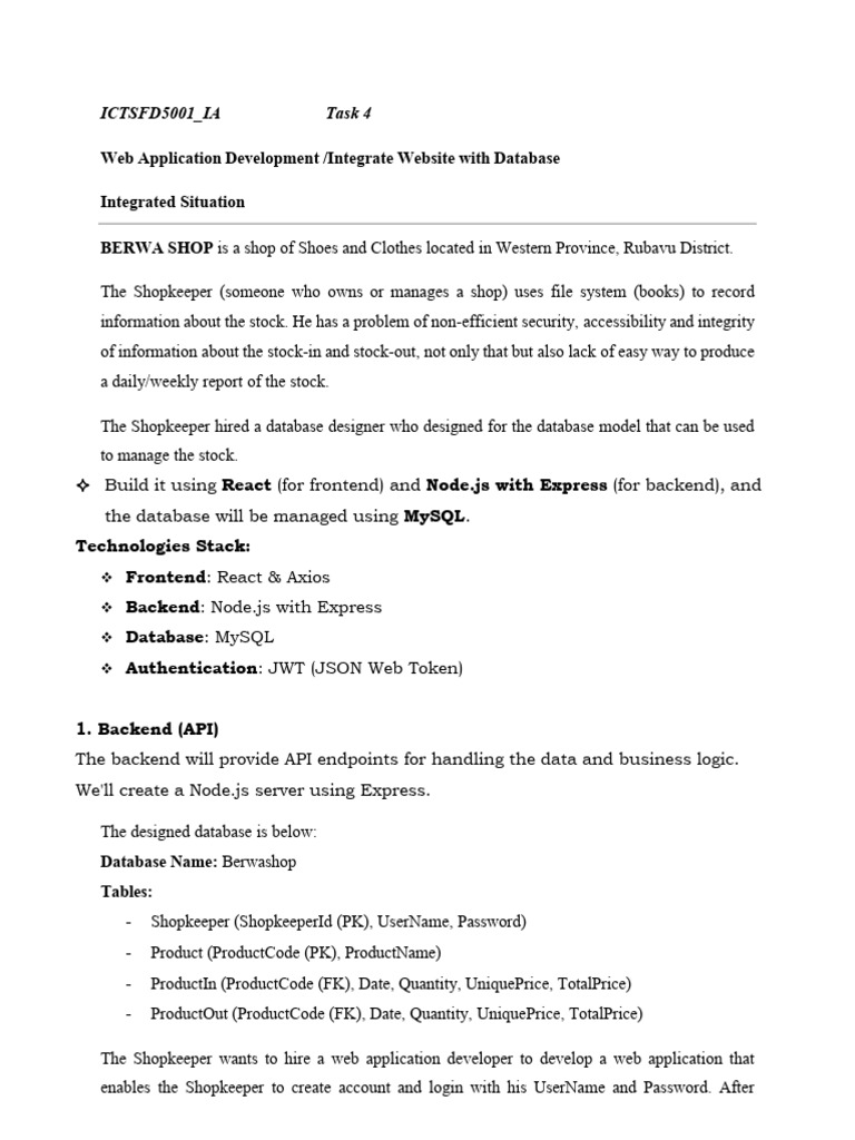 Integrated Situation TASK4 | PDF