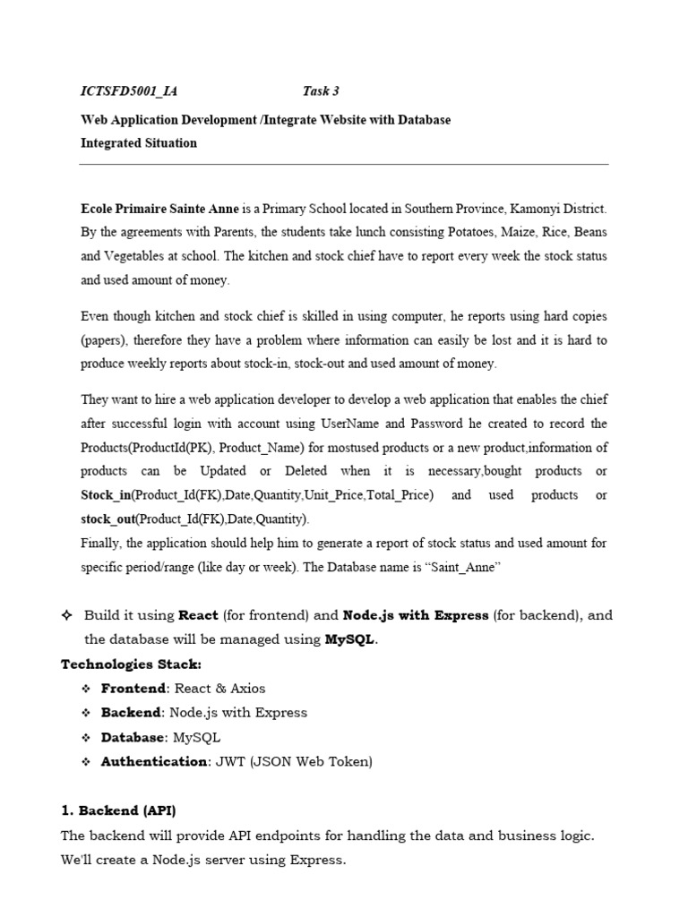 Integrated Situation TASK3 | PDF