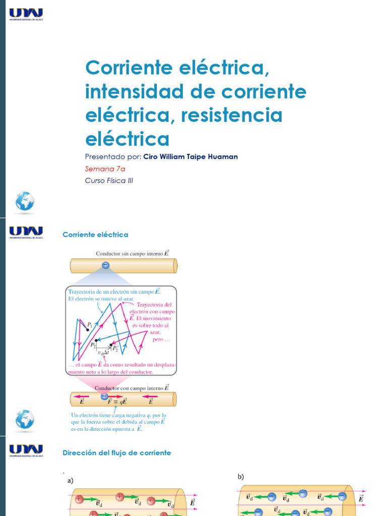 Semana 07a-Corriente Electrica - Intensidad de Corriente Electrica - Resistencia Electrica | PDF