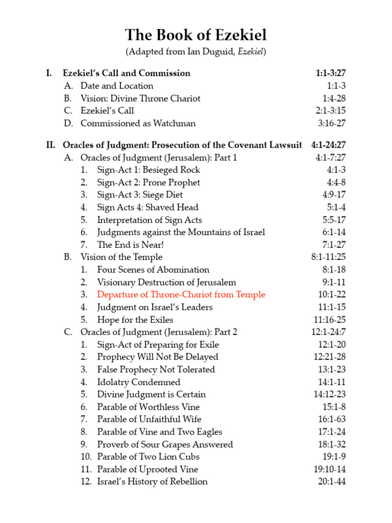 Lesson 24 Ezekiel Outline | PDF | Ezekiel | Book Of Ezekiel