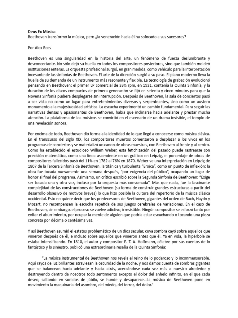 Beethoven: Influencia y Legado Musical | PDF