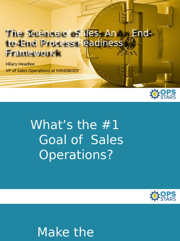 Science of Sales 181026185859 | PDF | Performance Indicator | Forecasting
