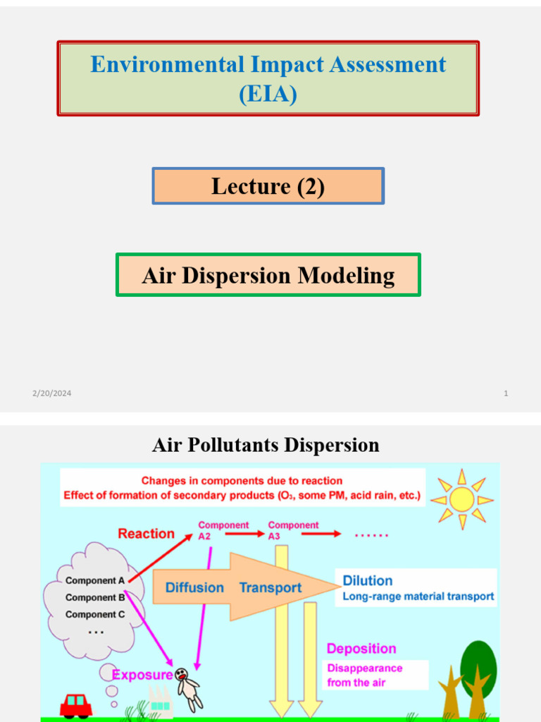 EIA Lec. 2 Air Dispersion Modeling | PDF | Wound | Pollutant