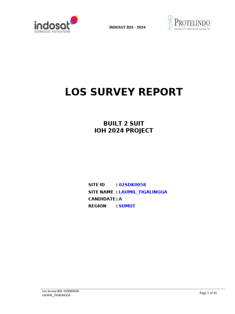 Loss Survey Laumil - Tigalingga | PDF | Geodesy | Geographical Technology