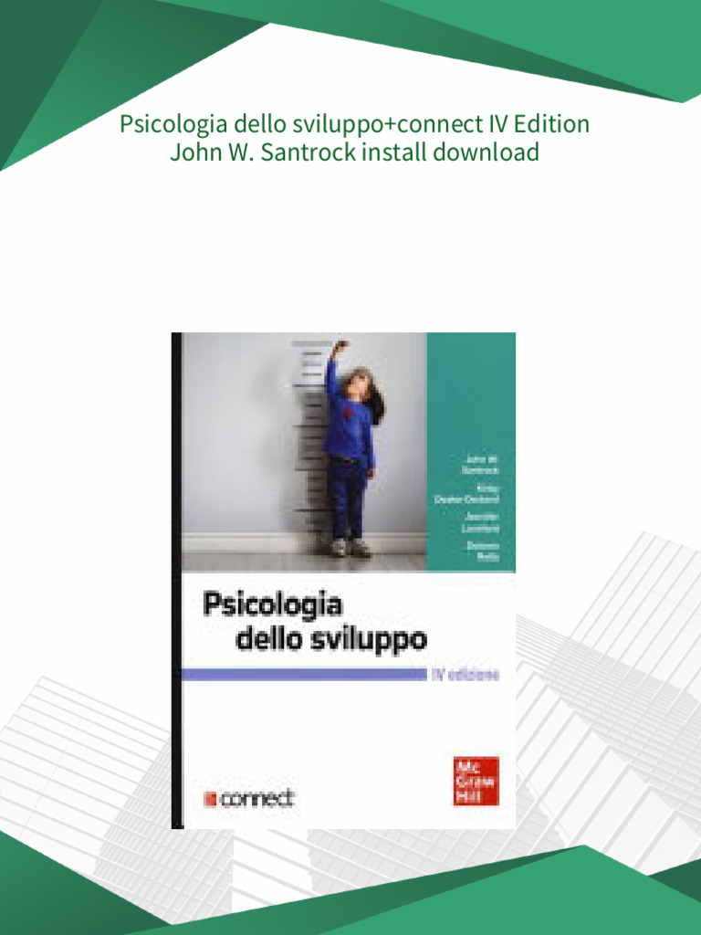 Psicologia Dello Sviluppo+connect IV Edition John W. Santrock PDF ...