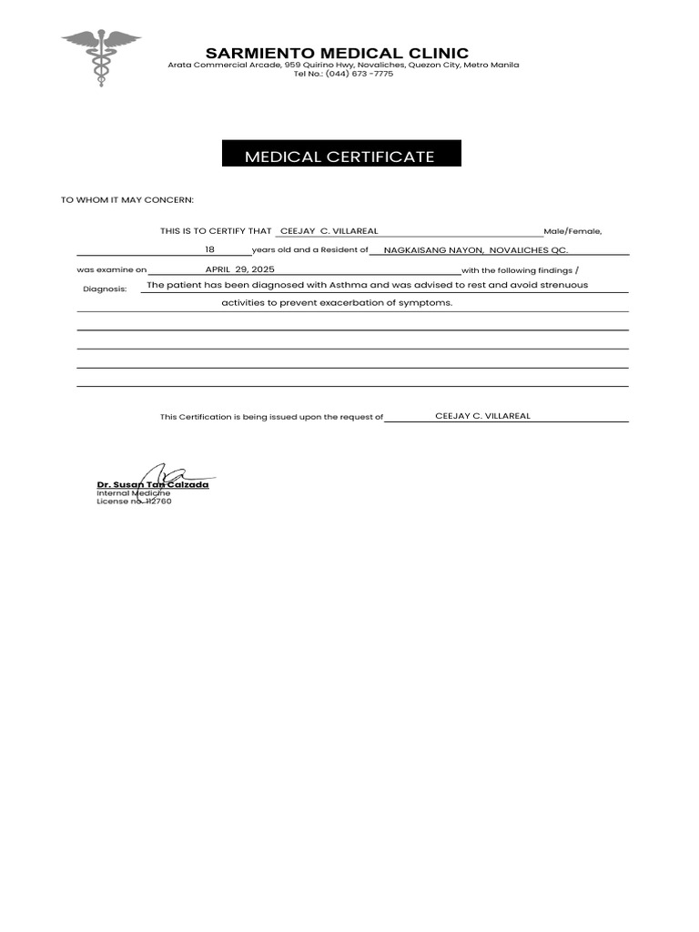 med cert | PDF