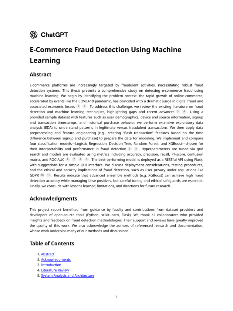 E-Commerce Fraud Detection Using Machine Learning | PDF | Receiver Operating Characteristic ...