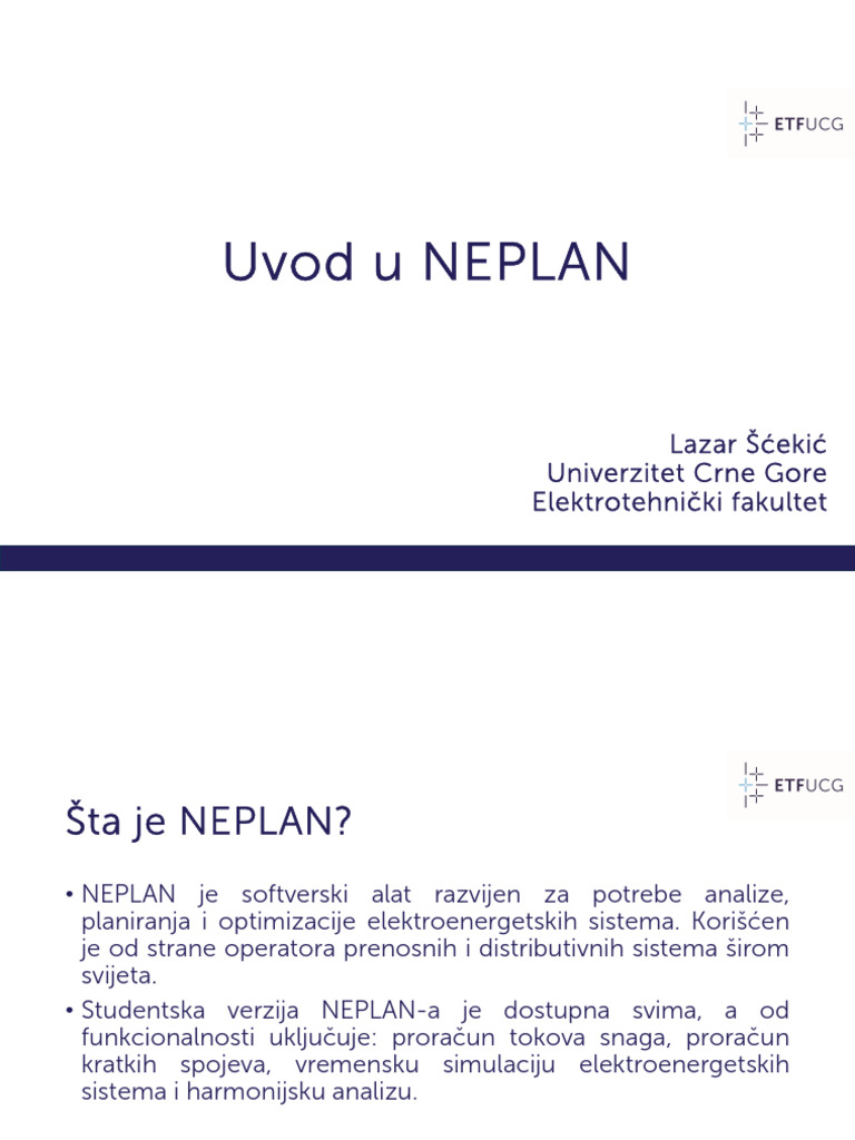 Uvod U NEPLAN | PDF