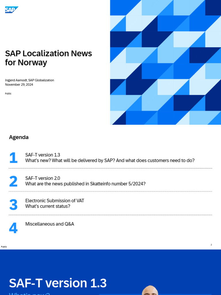SAF-T 1.3 Updates for Norway | PDF | Computing