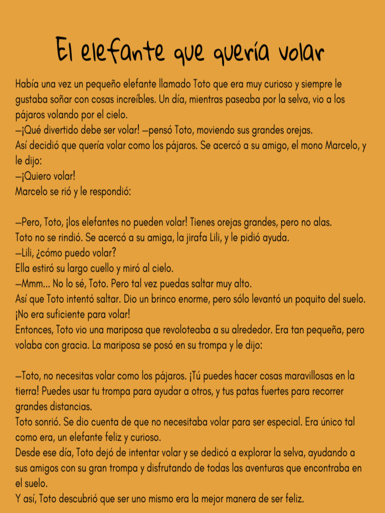 El Elefante Que Quería Volar | PDF