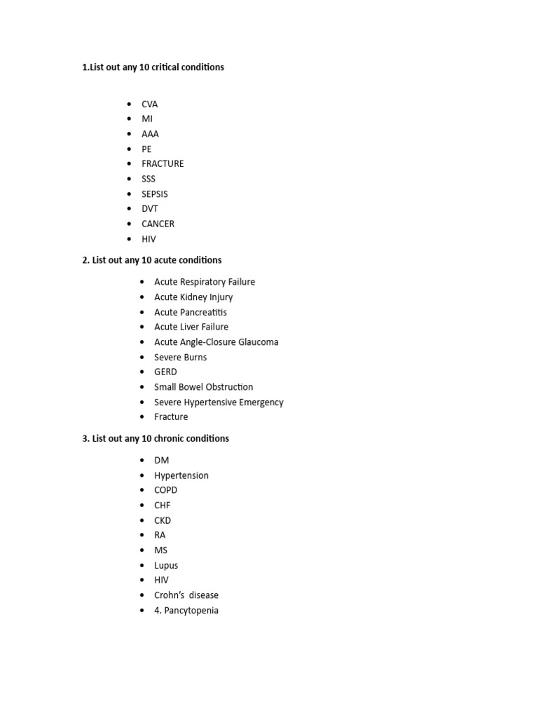 HCC Medical Coding: Key Conditions List | PDF | Neoplasms | Ischemia