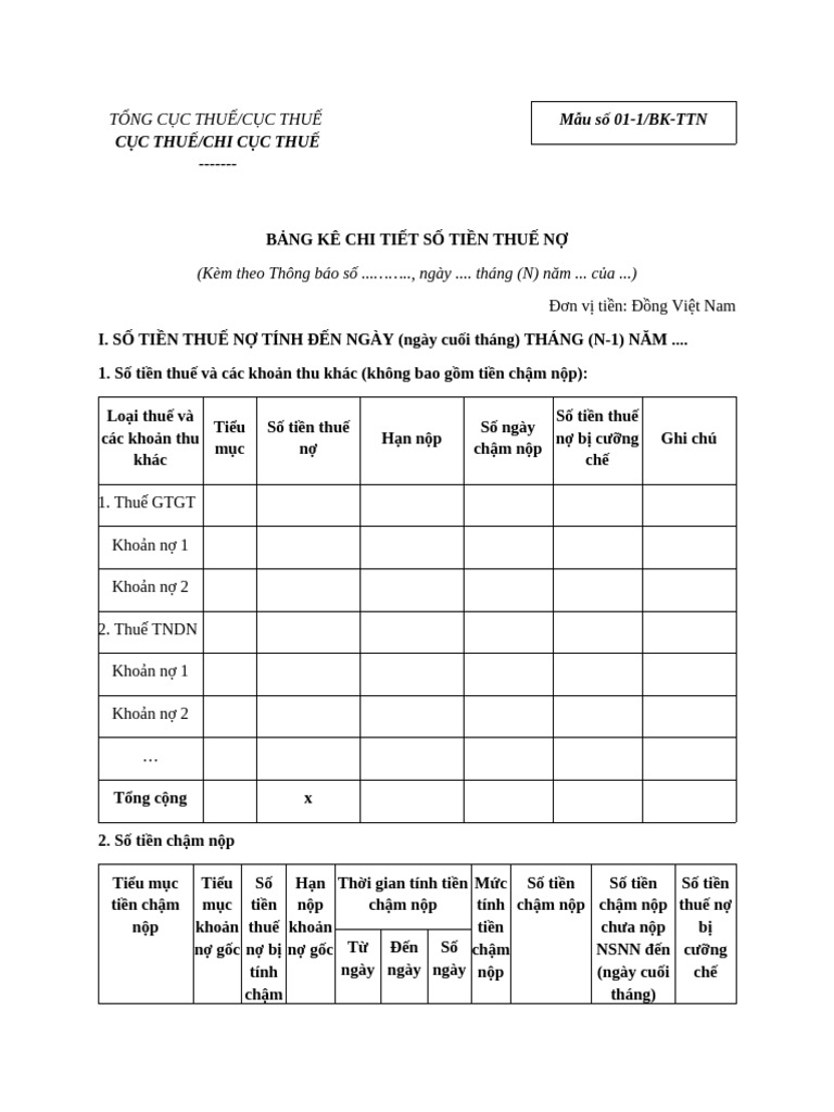 Mau So 01 1 Bk Ttn Qd 1129 Qd Tct | PDF