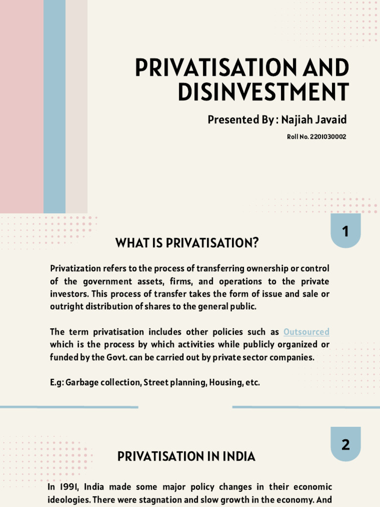 Privatisation and Disinvestment | PDF | Privatization | Economies
