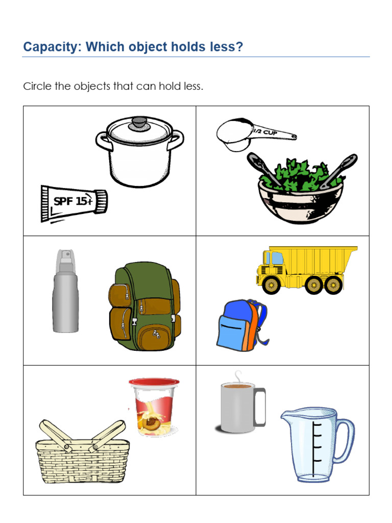 Grade 1 Measurement Capacity B | PDF