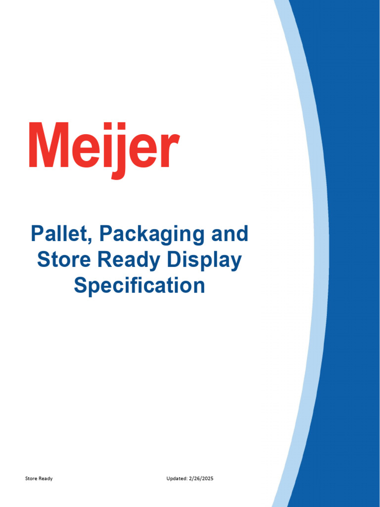 Pallet Packaging Store Ready Display Specifications | PDF | Pallet ...