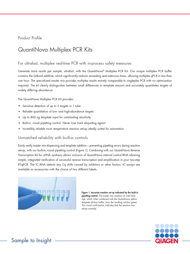 Quantinova Multiplex PCR Brochure | PDF | Reverse Transcription ...