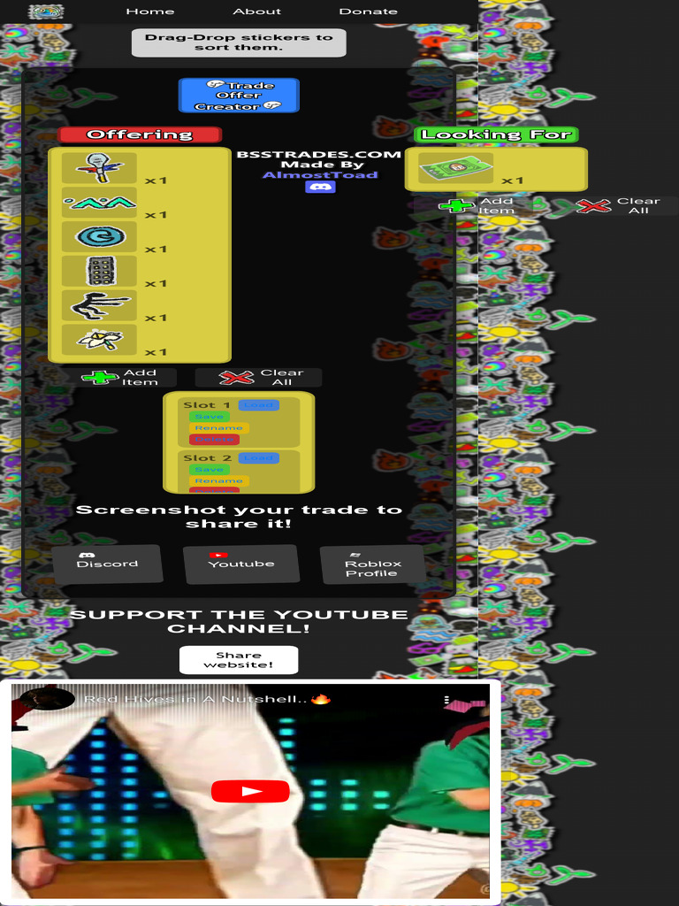 Trade Offer Creator - Bee Swarm Simulator Trading | PDF