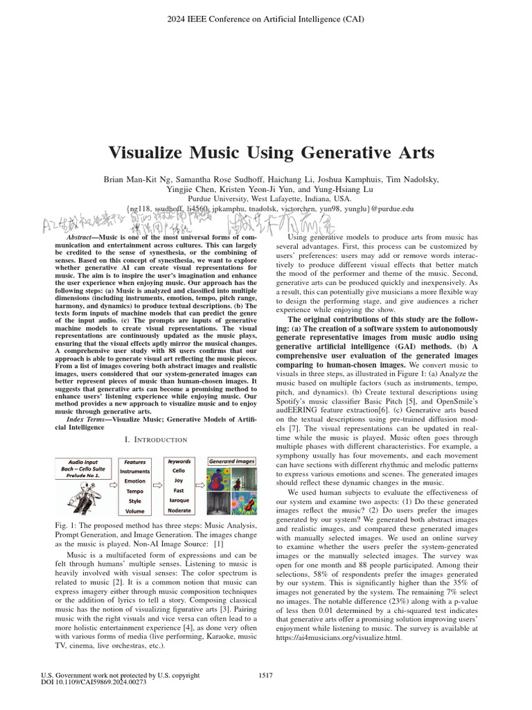 Visualize Music Using Generative Arts | PDF | Image | Emotions