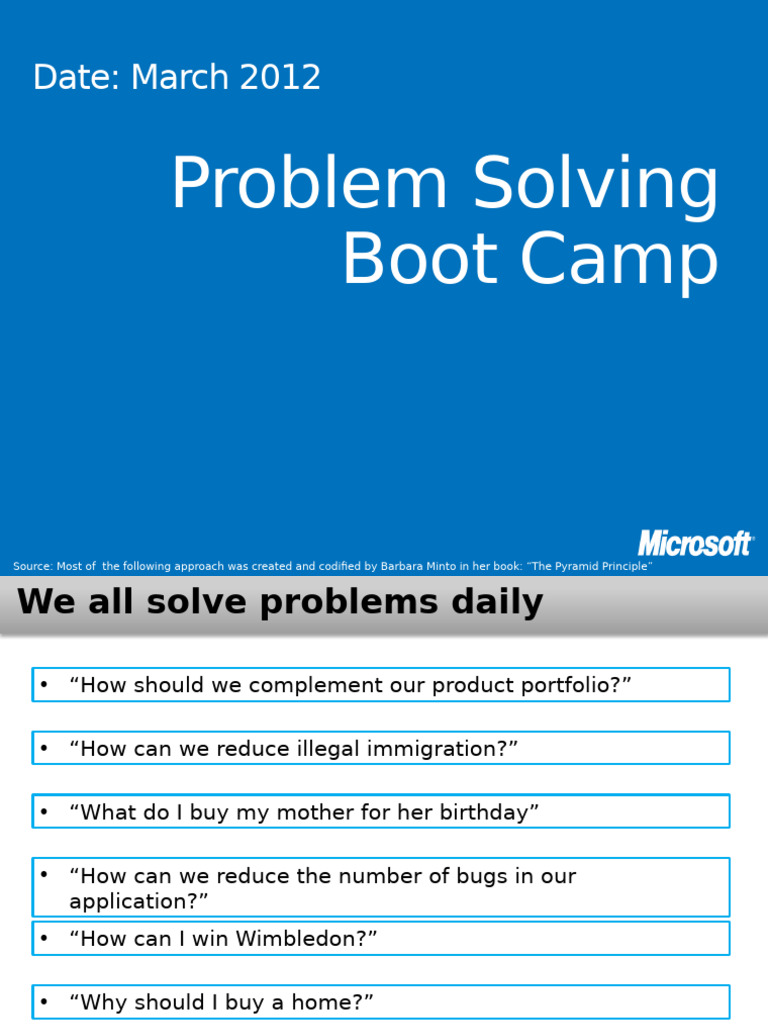 Problem Solving + Sticky Bootcamp | PDF | Brainstorming