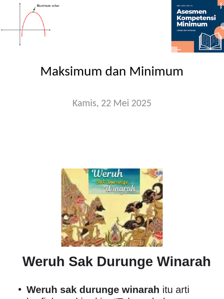 25 Maksimum Dan Minimum | PDF