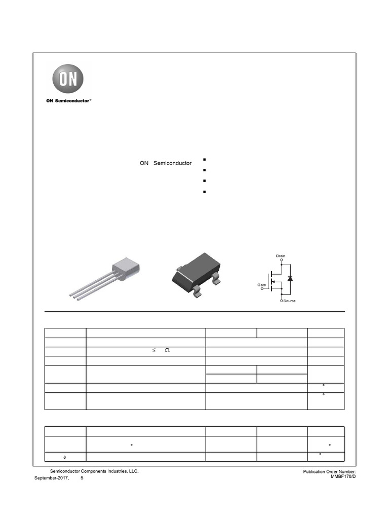BS170 N-Channel MOSFET Datasheet | PDF | Field Effect Transistor | Mosfet