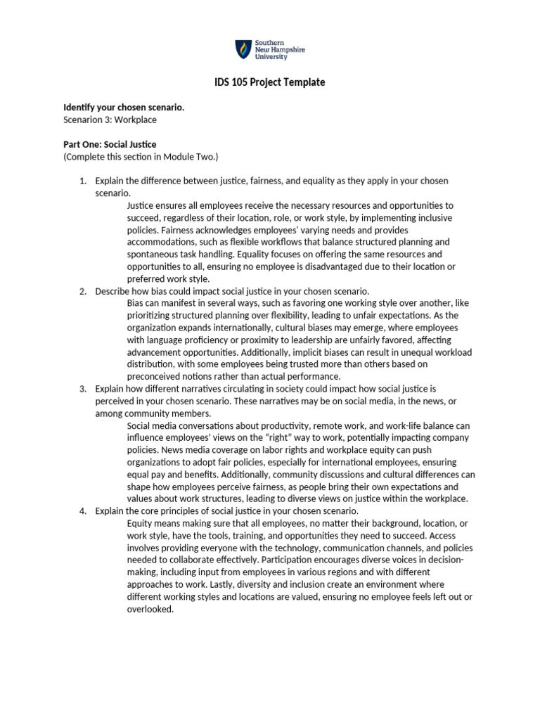 IDS 105 Project Template - 2025.04.06 | PDF | Communication | Empathy