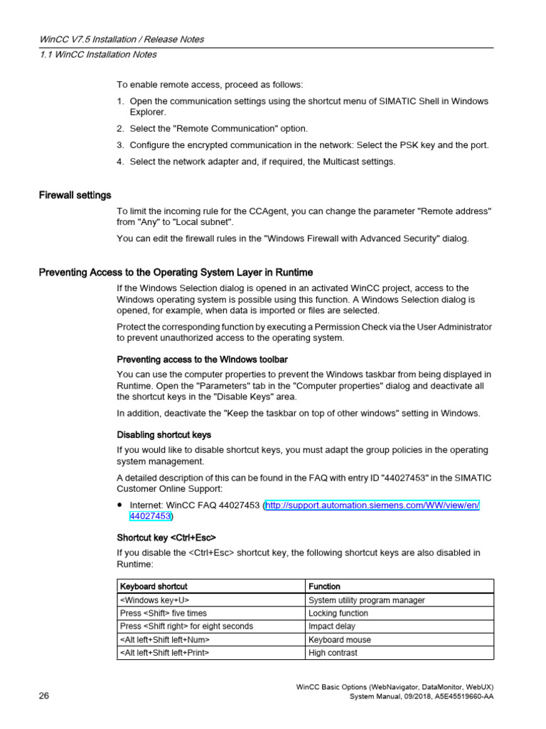 Remote Access Setup for WinCC | PDF | Keyboard Shortcut | Microsoft Windows