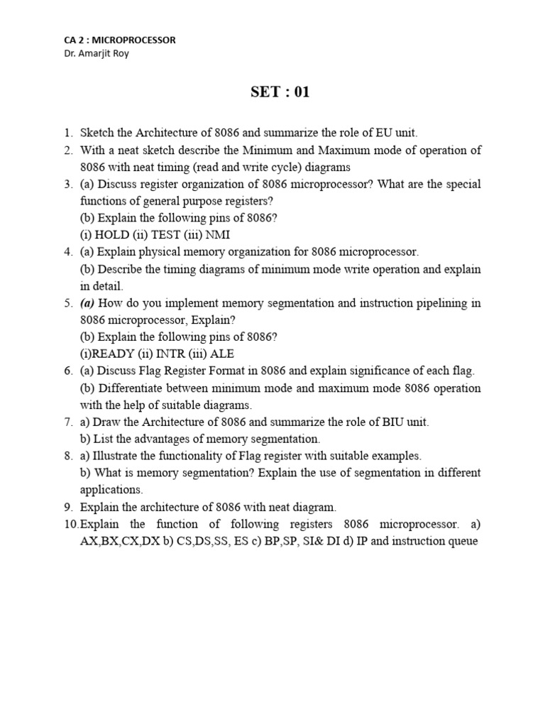 Ca 2 - Microprocessor | PDF | Microcontroller | Integrated Circuit