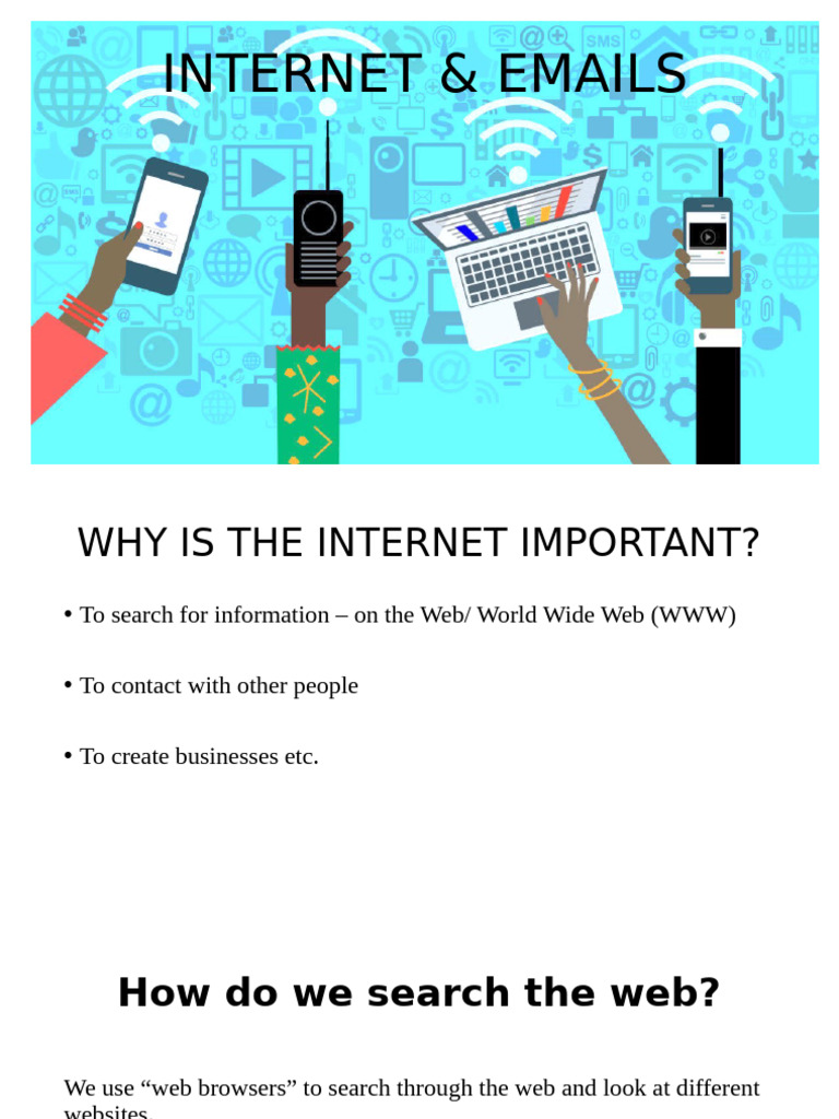 Importance of Internet and Emails | PDF