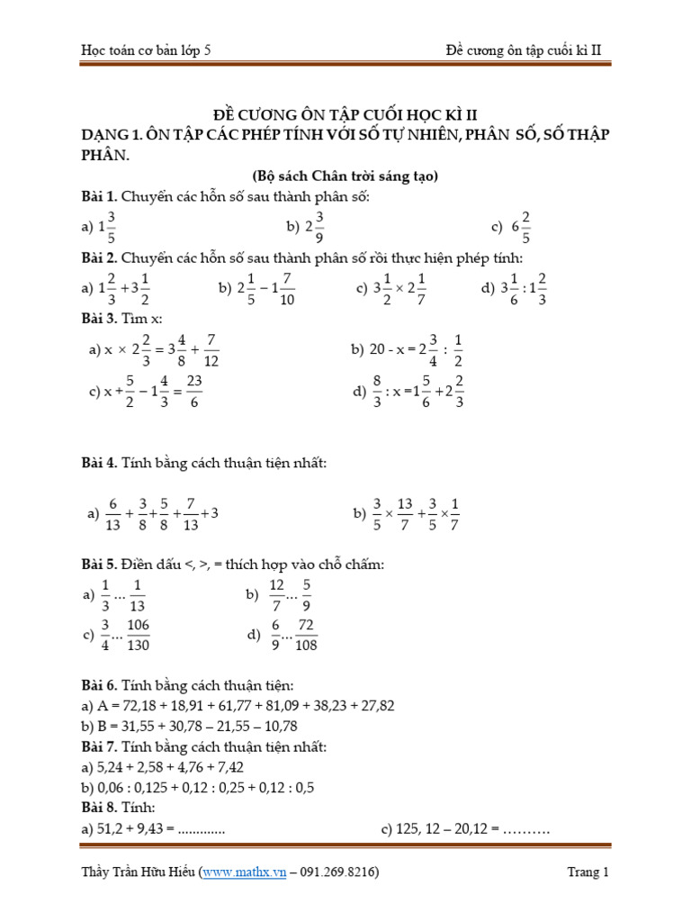 Mathx - Lop 5 - CTST | PDF