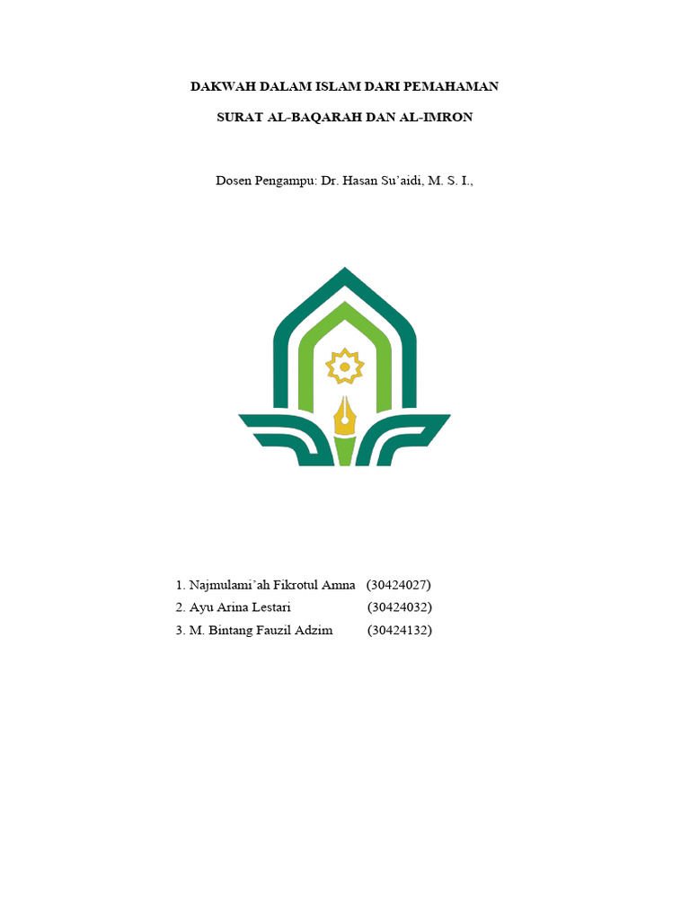 Dakwah dalam Al-Baqarah dan Al-Imron | PDF