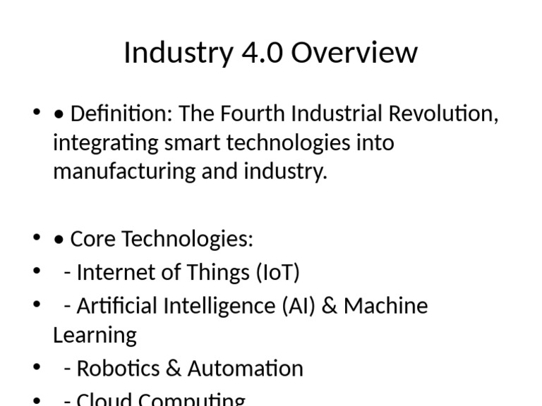 Industry_4.0_Overview | PDF