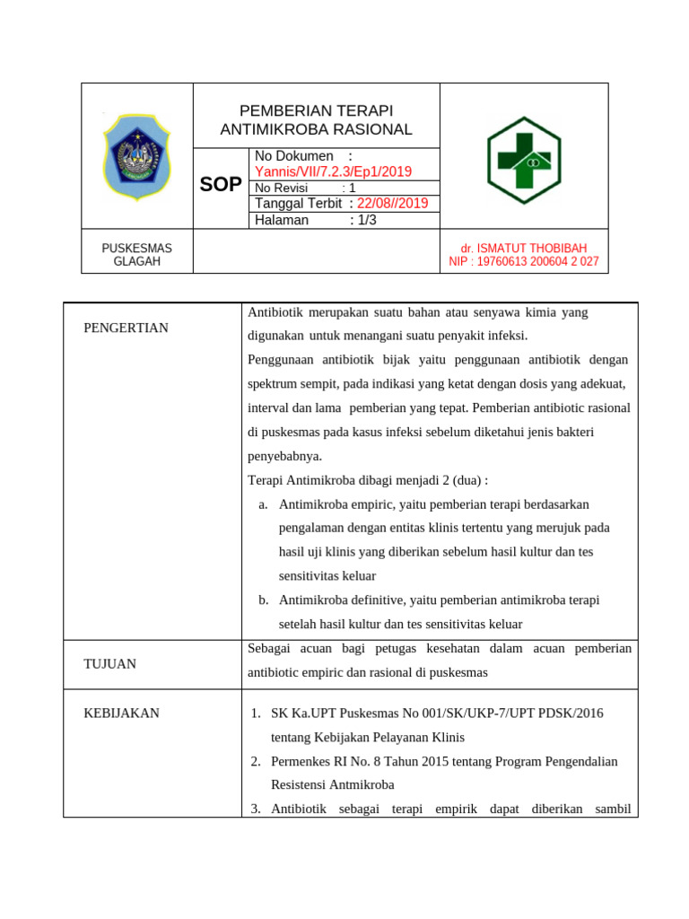 Terapi Antimikroba Rasional di Puskesmas | PDF