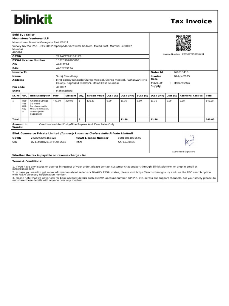 ForwardInvoice ORD882570249 | PDF | Invoice | Taxes