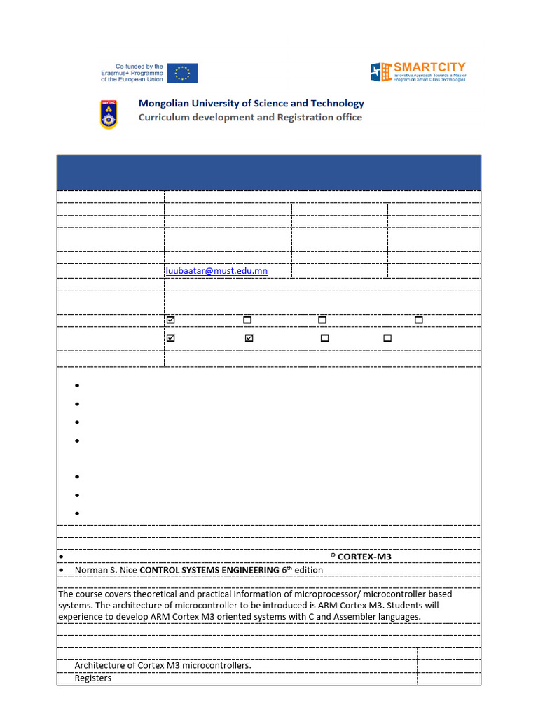 Syllabus Microprocessor Based Automation System | PDF | Microcontroller | Lecture