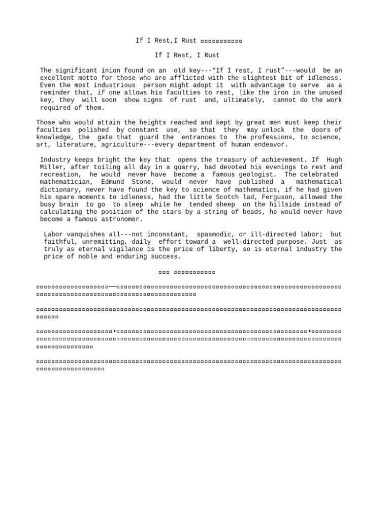 If I Rest, I Rust | PDF