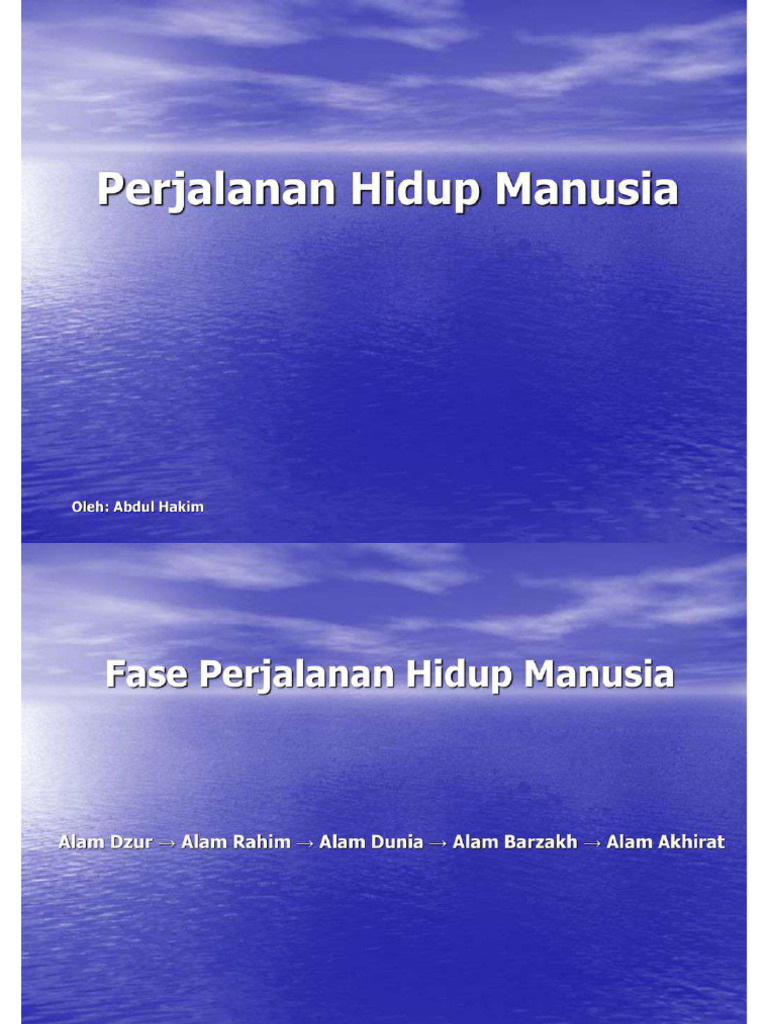 Perjalanan Hidup Manusia | PDF