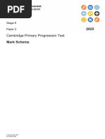 Cambridge Primary Math Checkpoint 2024 MS | PDF | Numbers | Volume