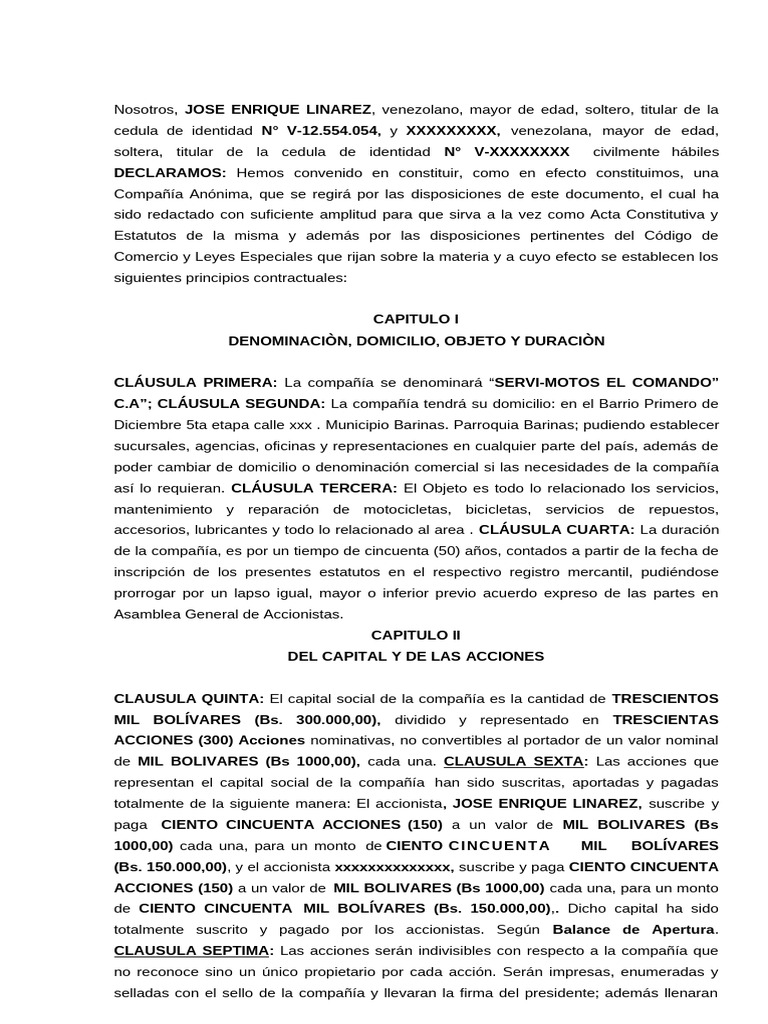 Registro Enrique Comando | PDF | Compartir (Finanzas) | Venezuela